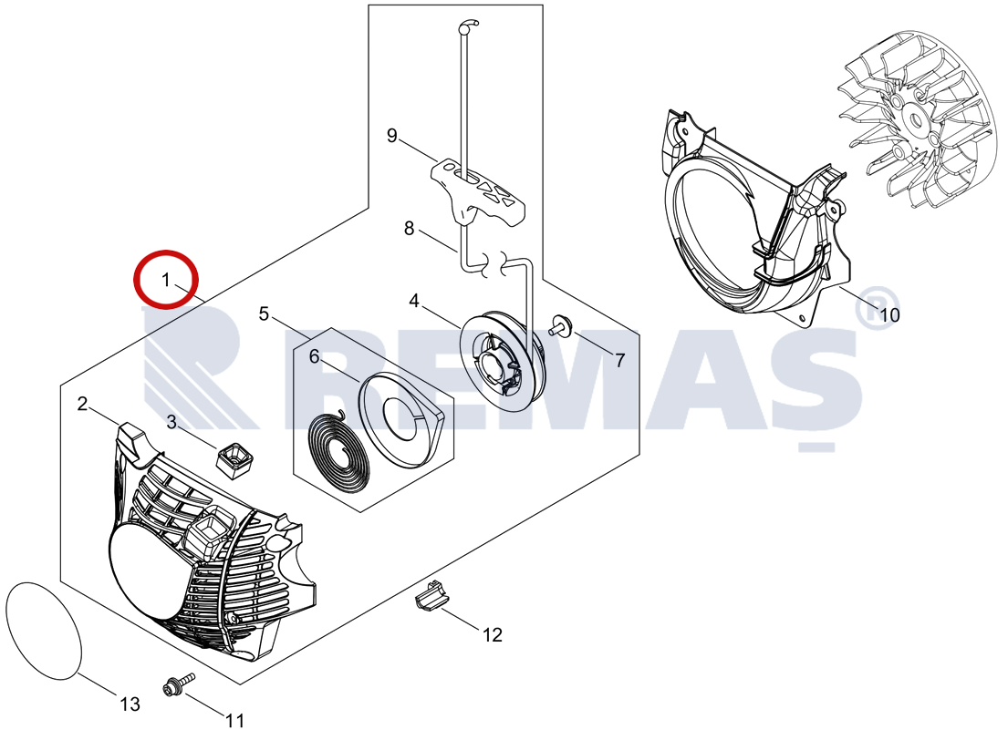 Starter Kapak - İp Çekme Mekanizması ECHO CS501 SX Testereler