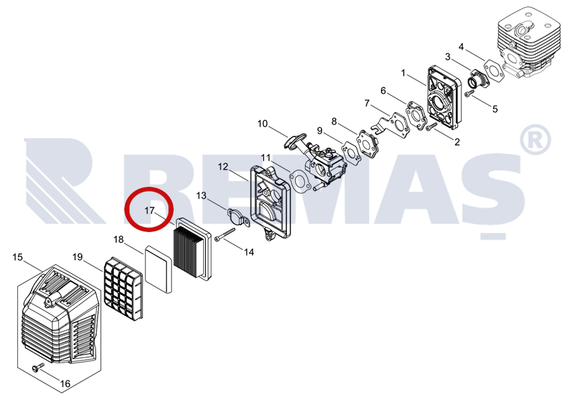 Hava Filtre Elemanı ECHO RM510 - RM520 - SRM510 - SRM520 Tırpanlar
